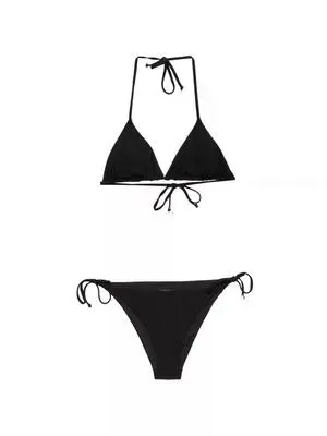 FISICO Ribbed Side-tie Bikini - Black