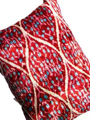 LES-OTTOMANS Infinity Geometric Velvet Cushion