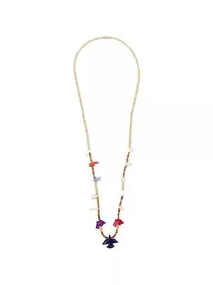 BLAKLACE Beaded Charm Necklace - Neutrals