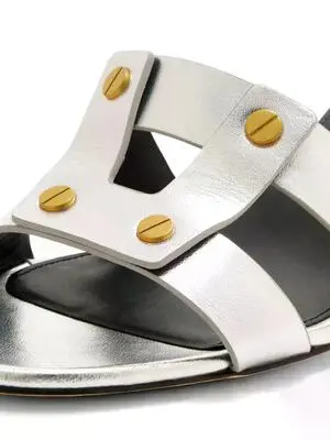 Veronica Beard Via Strap Sandals - Silver