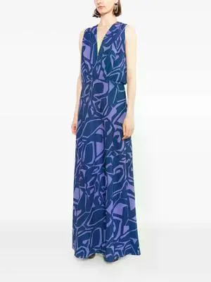 BLAKLACE Printed V-neck Dress