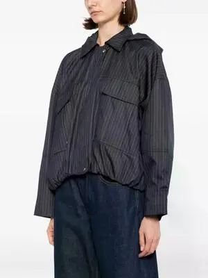 BLAKLACE Pinstripe Hooded Jacket