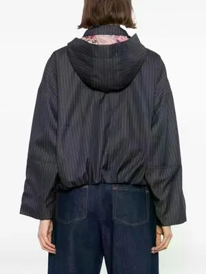BLAKLACE Pinstripe Hooded Jacket