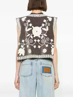 BLAKLACE Embroidered Waistcoat - Brown
