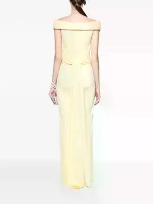 CHATS BY C.DAM Meriel Maxi Dress - Yellow