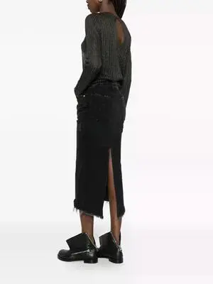 ROBERTO COLLINA Ribbed-knit Cut-out Sweater