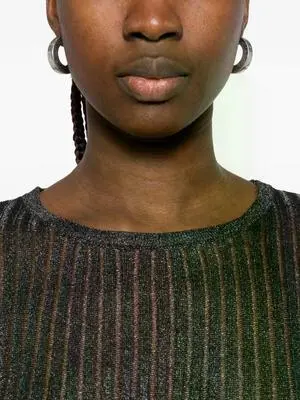 ROBERTO COLLINA Ribbed-knit Cut-out Sweater