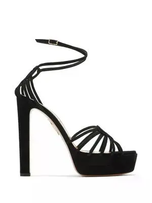 AQUAZZURA Sweetheart Platform Sandals - Black