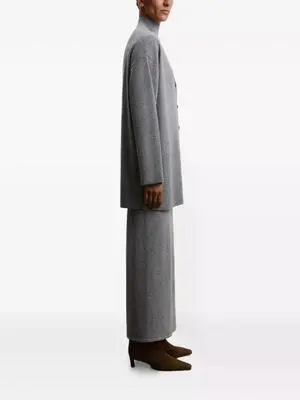 12 STOREEZ V-neck Wool Cardigan - Grey