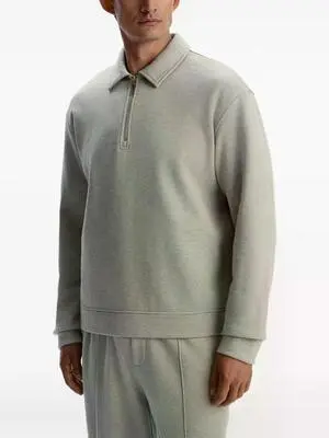 12 STOREEZ Mélange-effect Polo Shirt