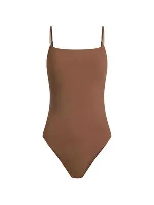 12 STOREEZ Open-back One-piece Swimsuit - Brown