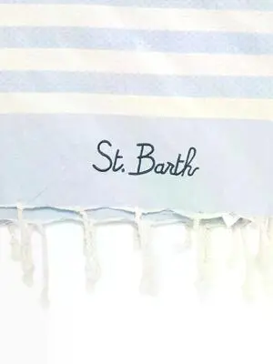 MC2 SAINT BARTH Foutas N Striped Beach Towel - Blue