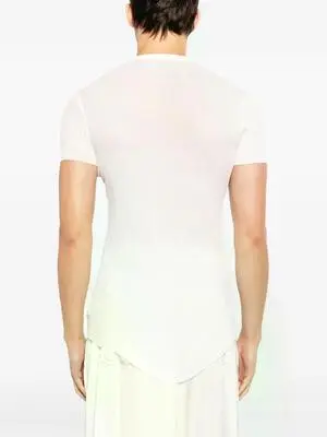 JULIUS Ribbed T-shirt - Neutrals
