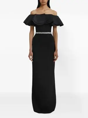 Safiyaa Ryan Off-the-shoulder Maxi Dress - Black