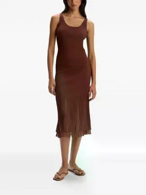 12 STOREEZ Pleated Midi Skirt