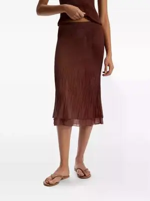 12 STOREEZ Pleated Midi Skirt