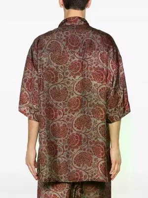 UMA WANG Teorya Floral-print Shirt - Red