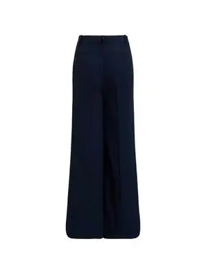 Ralph Lauren Pleated Wide-leg Trousers - Blue