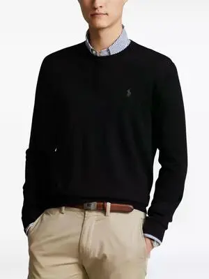 Polo Ralph Lauren Embroidered Crew-neck Sweater - Black