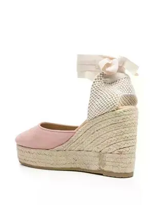 Manebí Tie-fastening Wedge Espadrilles - Pink