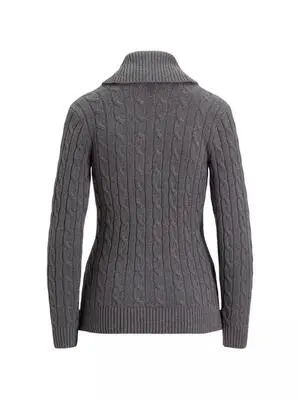Ralph Lauren Cable-knit Buckled Cardigan - Grey