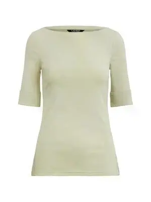 Ralph Lauren Cuffed Boat-neck Top - Green