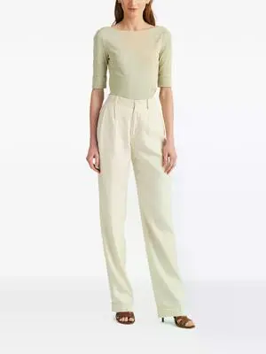 Ralph Lauren Cuffed Boat-neck Top - Green