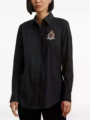 Ralph Lauren Button Embellished Shirt - Black