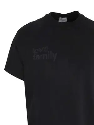 FAMILY FIRST Slogan-print Short-sleeved T-shirt