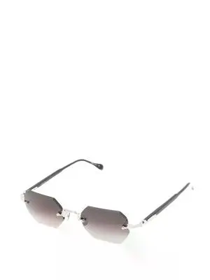 Matsuda Rimless Geometric-frame Sunglasses - Black