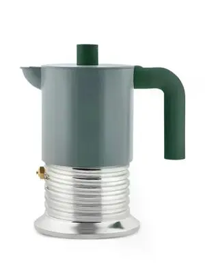 ALESSI Ribbed-design Espresso Maker - Silver