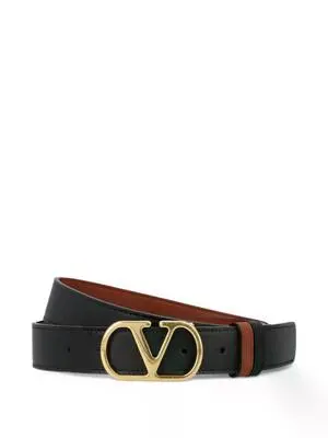 Valentino Garavani Vlogo Leather Belt - Brown