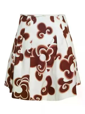 CHLOÉ Doodle-Print Silk Mini Skirt