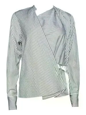 JOSEPH Striped Wrap Shirt