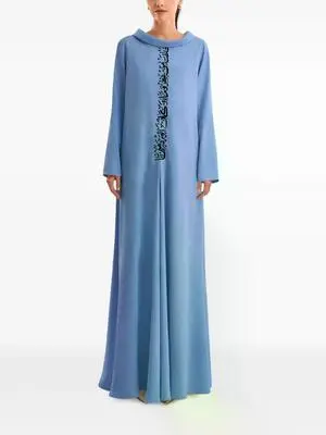 GEMY MAALOUF Embroidered Maxi Dress - Blue