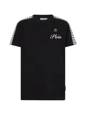 Philipp Plein Piqué Round Neck T-shirt Tennis - Black
