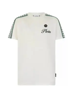 Philipp Plein Piquet Round Neck T-shirt Plein Tennis - Neutrals