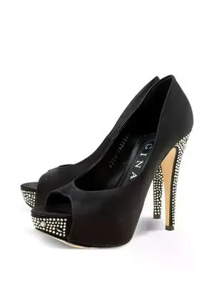 GINA 125mm Crystal-embellished Pumps