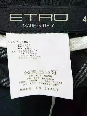 Etro 2024 Cotton Trousers - Blue
