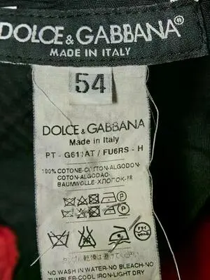 Dolce & Gabbana Cotton Trousers - Red