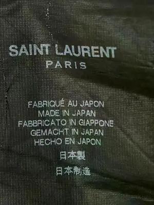 Saint Laurent 2024 Ripped Leather Patch Jeans