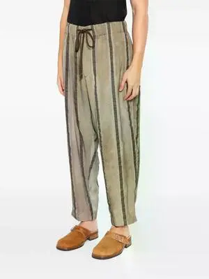 UMA WANG Striped Drawstring Trousers