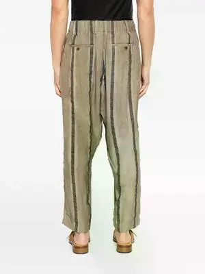 UMA WANG Striped Drawstring Trousers