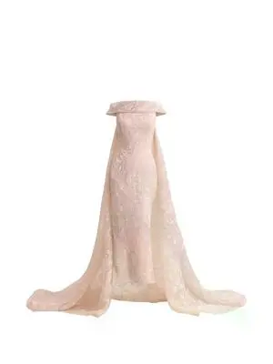 GEMY MAALOUF Reversed-collar Maxi Dress - Pink