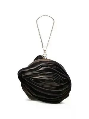 GEMY MAALOUF Floral-design Clutch With Chain Detail