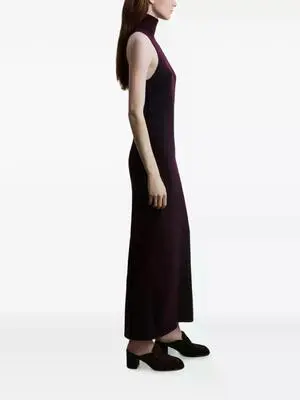 12 STOREEZ Turtleneck Sleeveless Maxi Dress - Purple