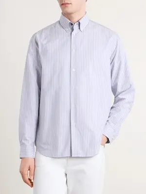 Paul Smith Button-down Collar Striped Cotton-poplin Shirt
