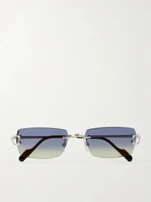 Cartier Squared-frame Sunglasses - Silver