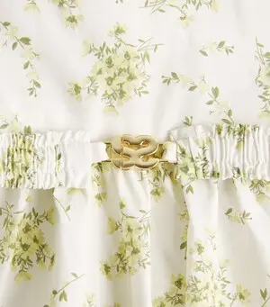 Sandro Floral Cotton Midi Dress - Beige