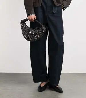 LEMAIRE Mini Leather Fortune Croissant Shoulder Bag
